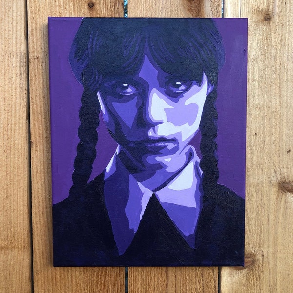 Wednesday Addams Painting on Canvas - Etsy