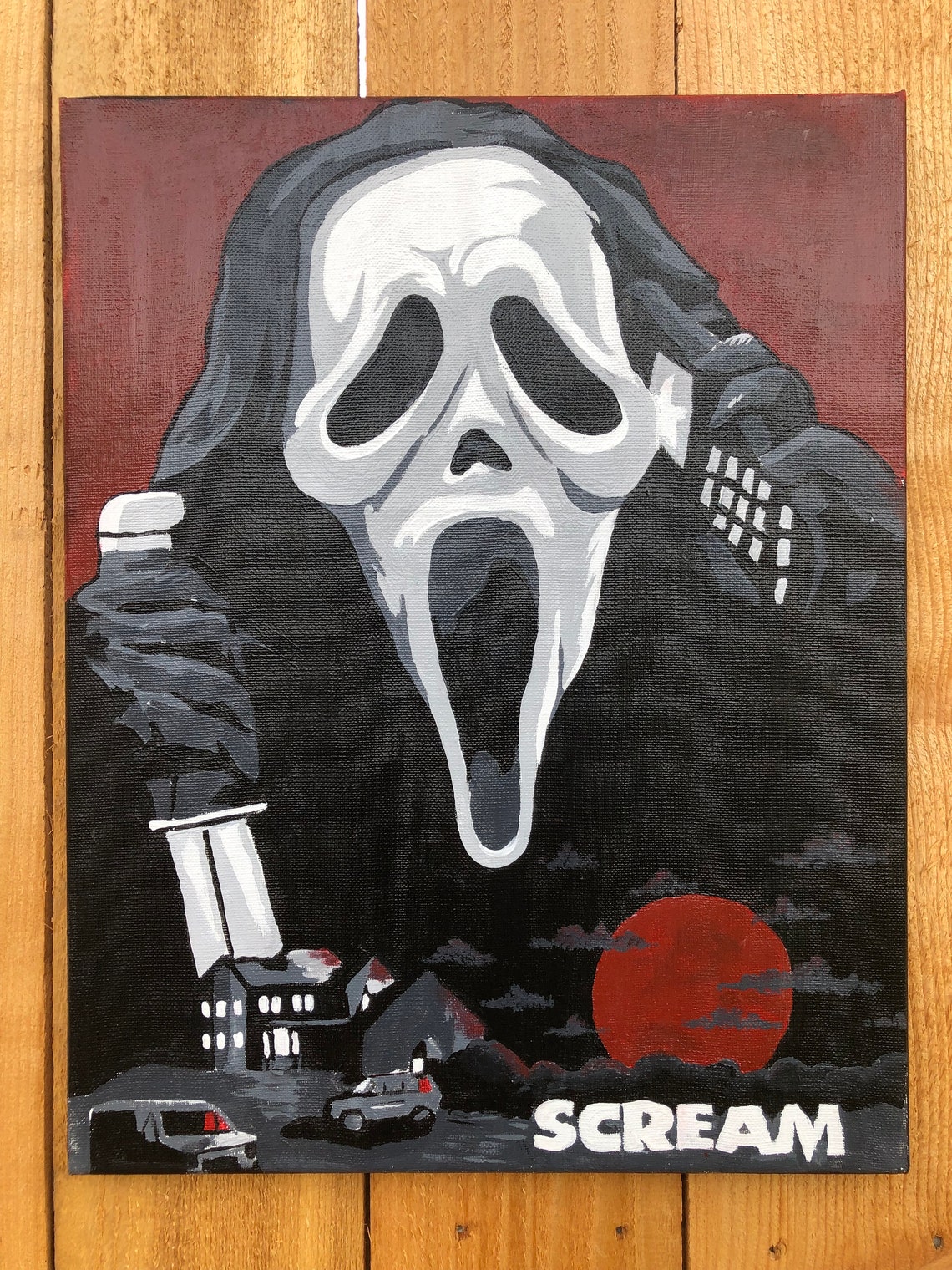Scream Movie Canvas Painting - Etsy