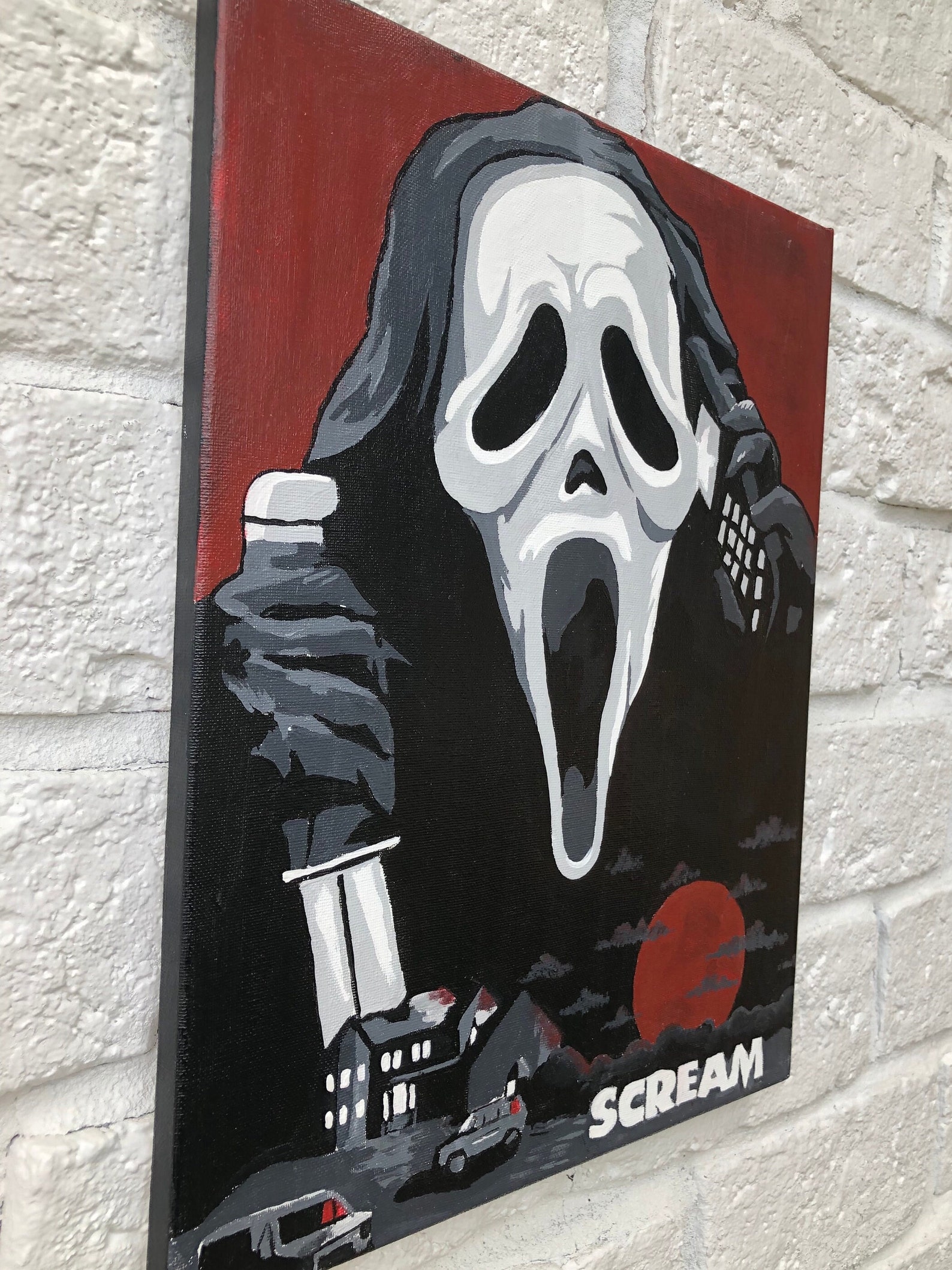 Scream Movie Canvas Painting - Etsy