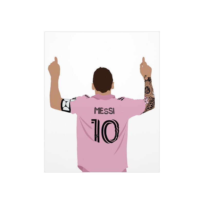 Lionel Messi Inter Miami Hand Drawn Poster - Etsy