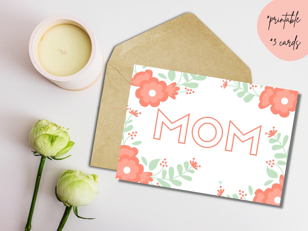 Mothers Day Card Printable, Printable Mothers Day Card, Digital Mothers ...