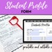 Student Profile Form, IEP Form, Student Information Form, Special ...