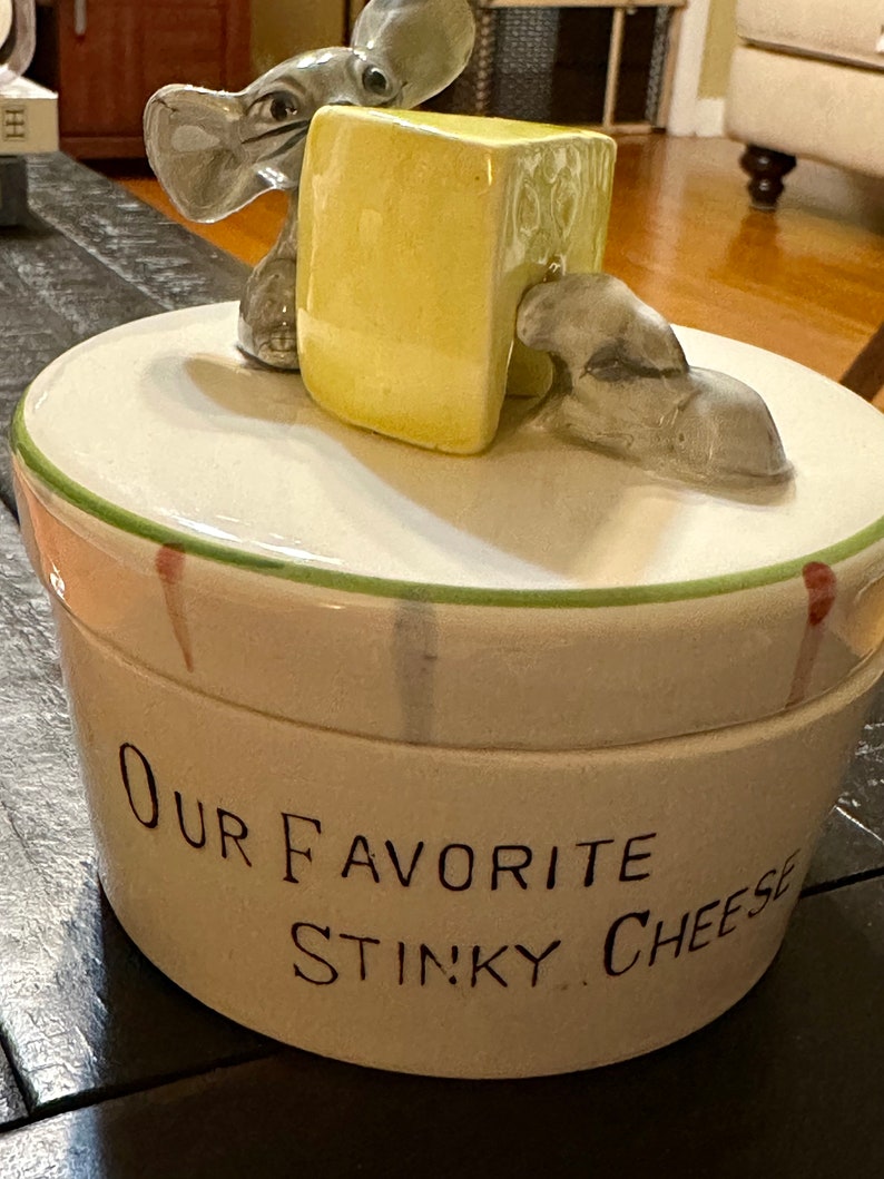 Kitschy Mouse and Cheese Stinky Cheese Dish - Etsy