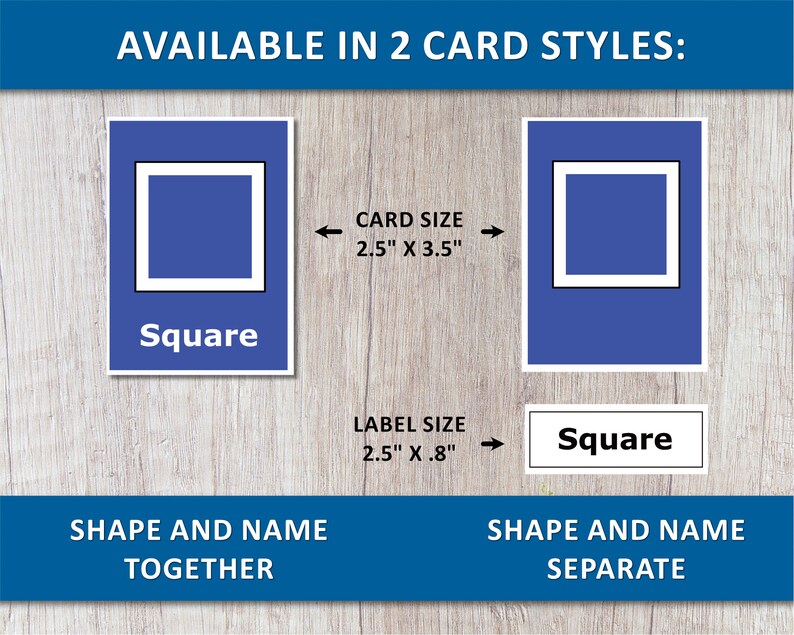 Shape Matching Flashcards for Toddlers Preschool Homeschool Printable ...