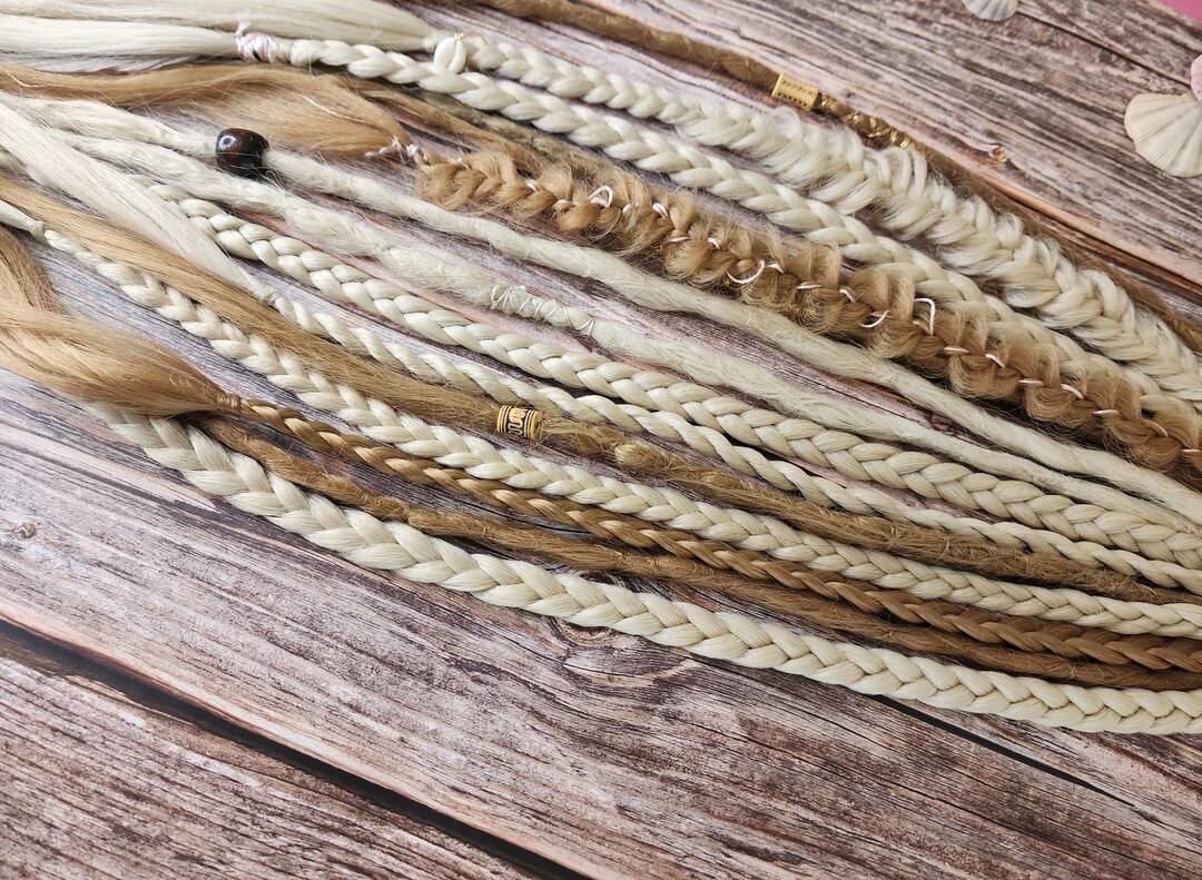 Valkyrie Blonde Accent Set of 10 Single Ended Locks,braids,twists ...