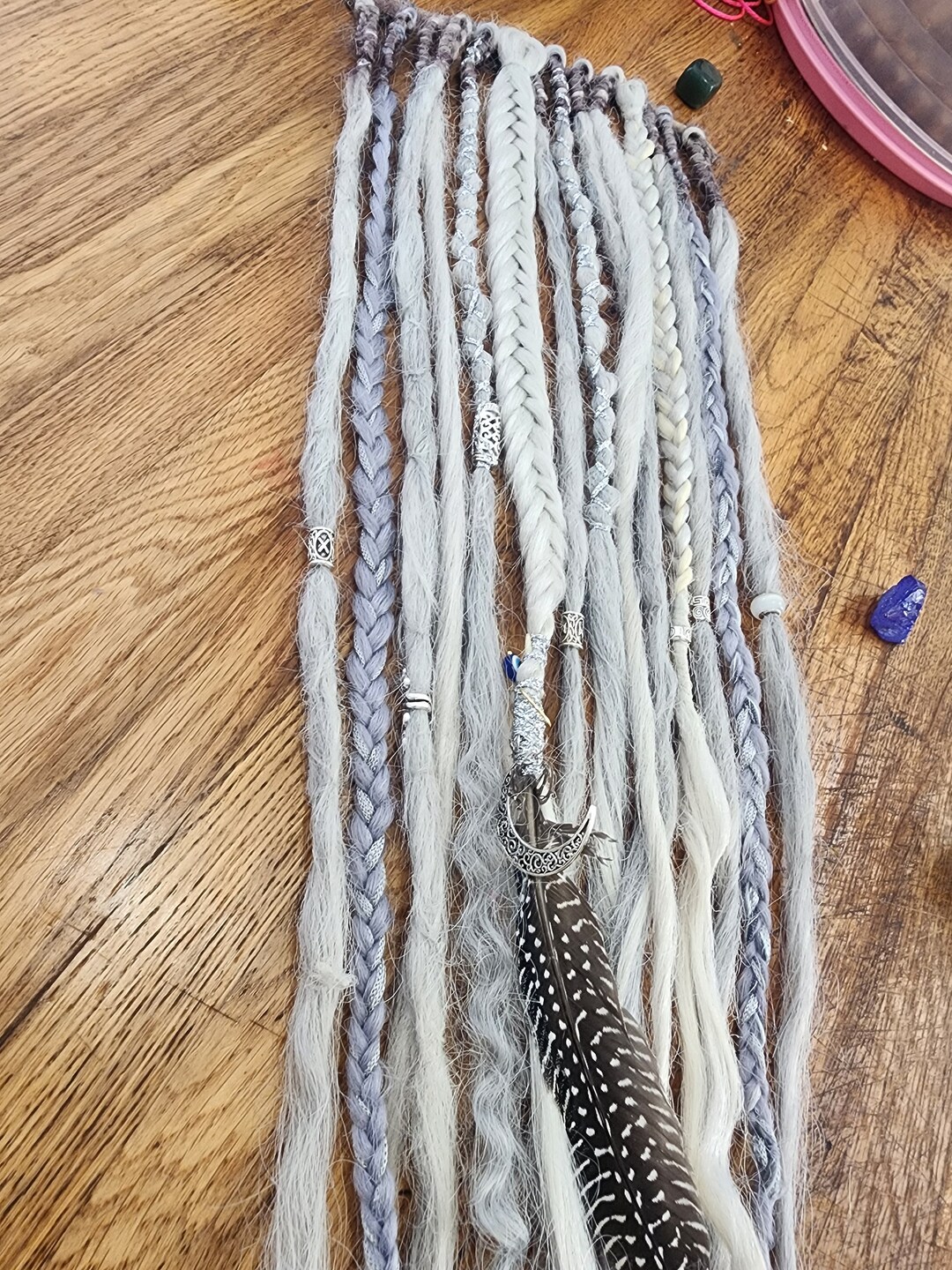 Awesome Viking Clip in Accent Dread/braid Weft - Etsy