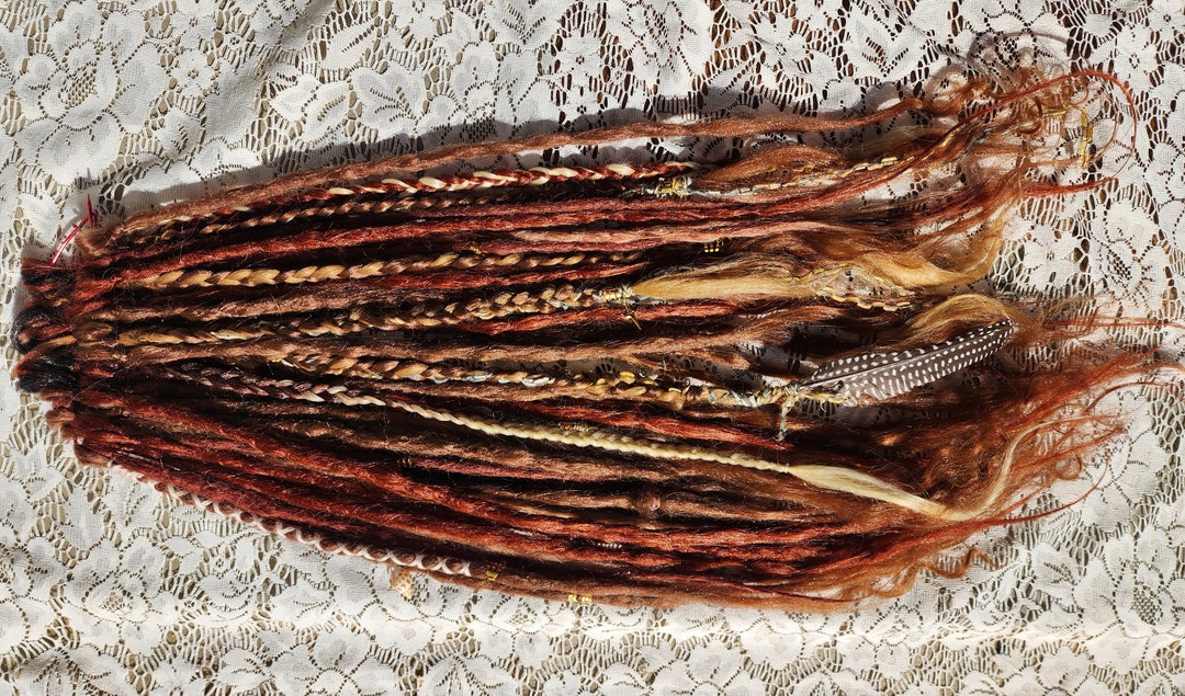 Copper Nomad Set of 35 Se Dreadlock/braid in Extensions. Includes ...