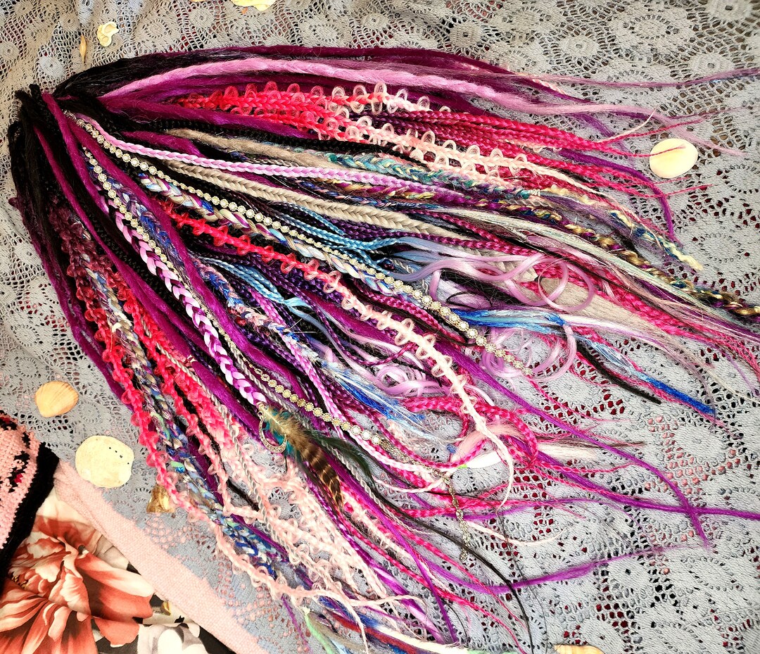 Mega Volume Gothic Mermaid Dread,braid,wrap Including Decals, Set If 35 ...