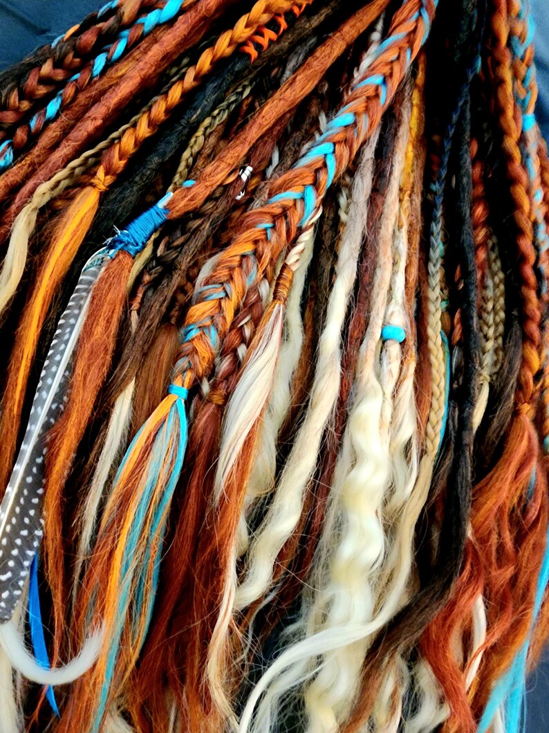 Calico Coachella Single Ended Temporary Dreadlock Extensions. Shorty ...