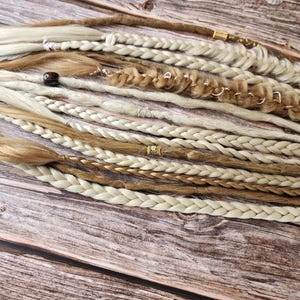 Valkyrie Blonde Accent Set of 10 Single Ended Locks,braids,twists ...