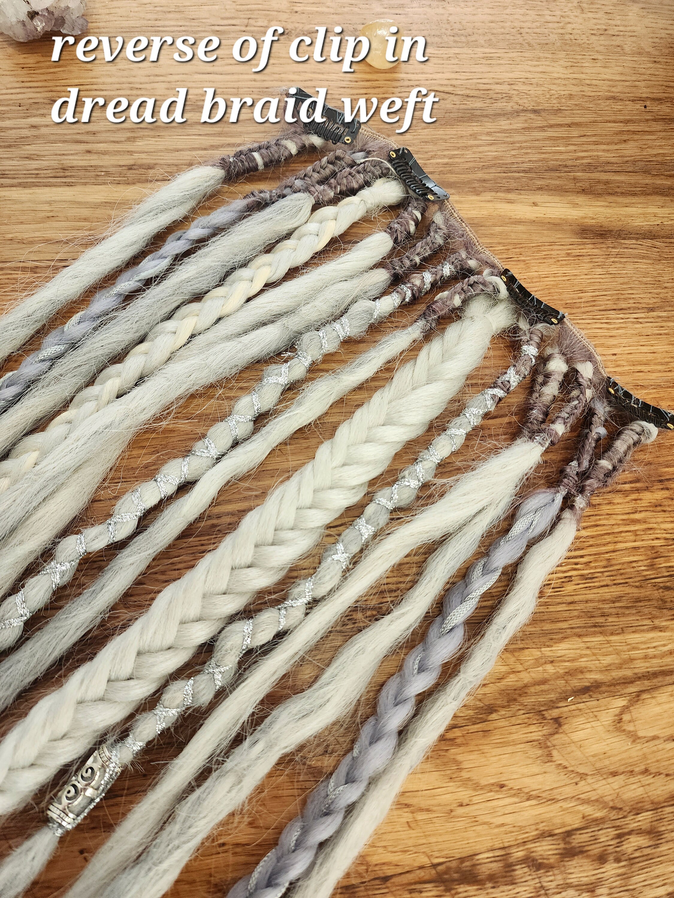 Awesome Viking Clip in Accent Dread/braid Weft - Etsy