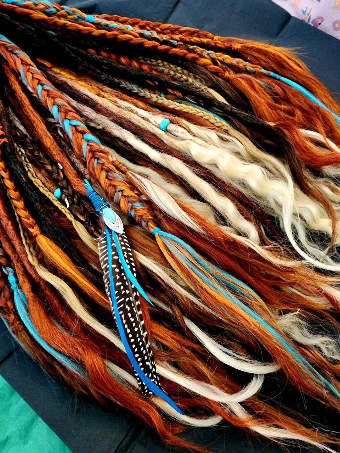 Calico Coachella Single Ended Temporary Dreadlock Extensions. Shorty ...