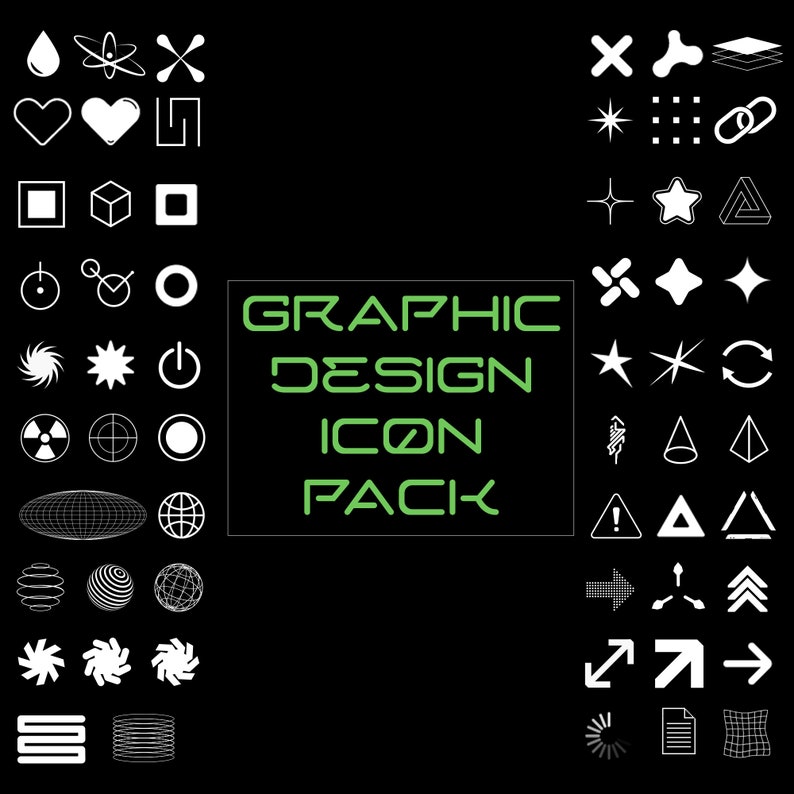 Graphic Design Icon Pack - Etsy