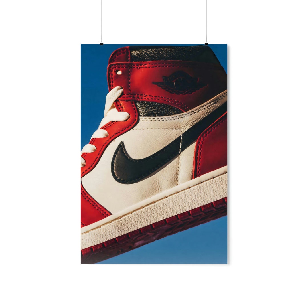 Red Nike Dunk Print, Wall Decor, Sneakerhead Art, Office Decor, Modern ...