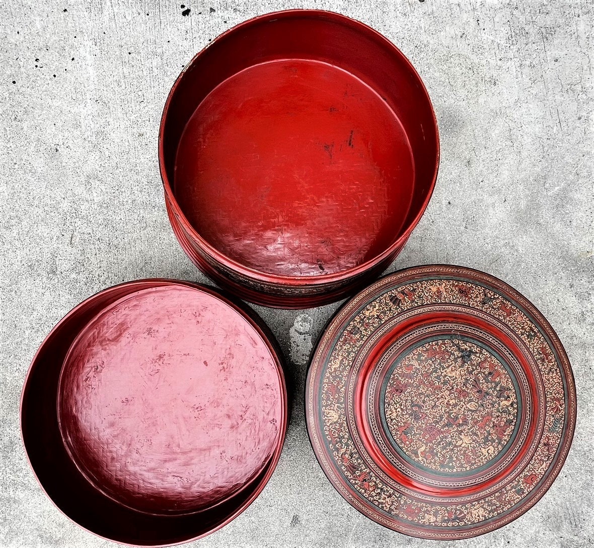 Vintage Burmese Lacquer Container - Etsy