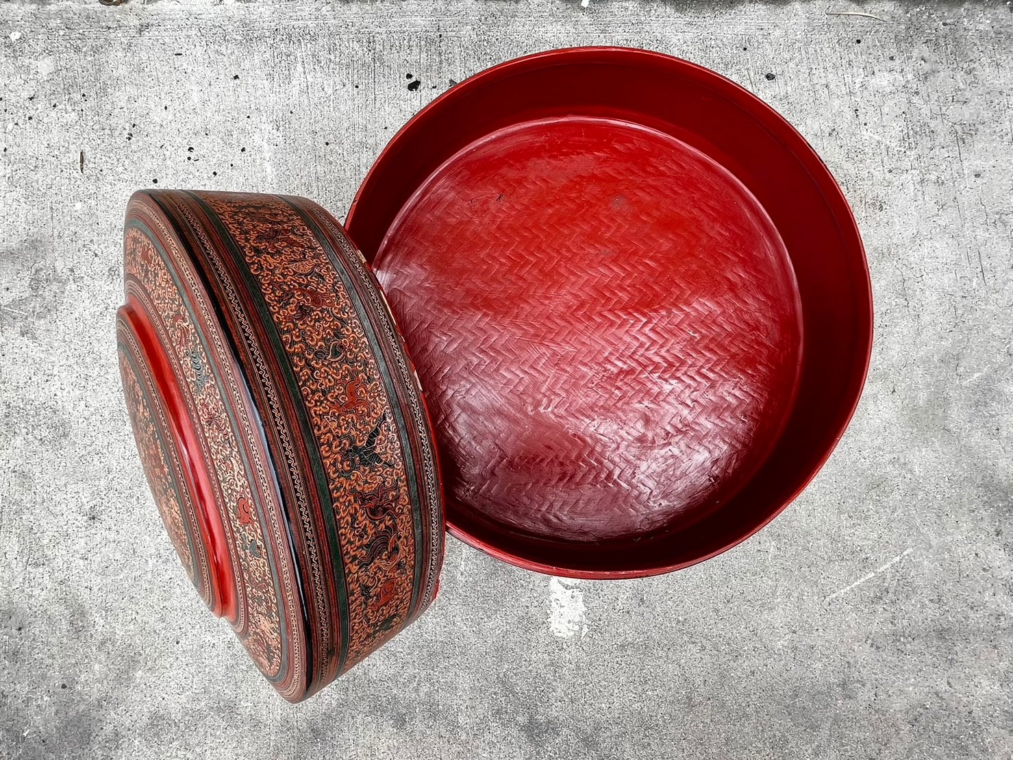 Vintage Burmese Lacquer Container - Etsy