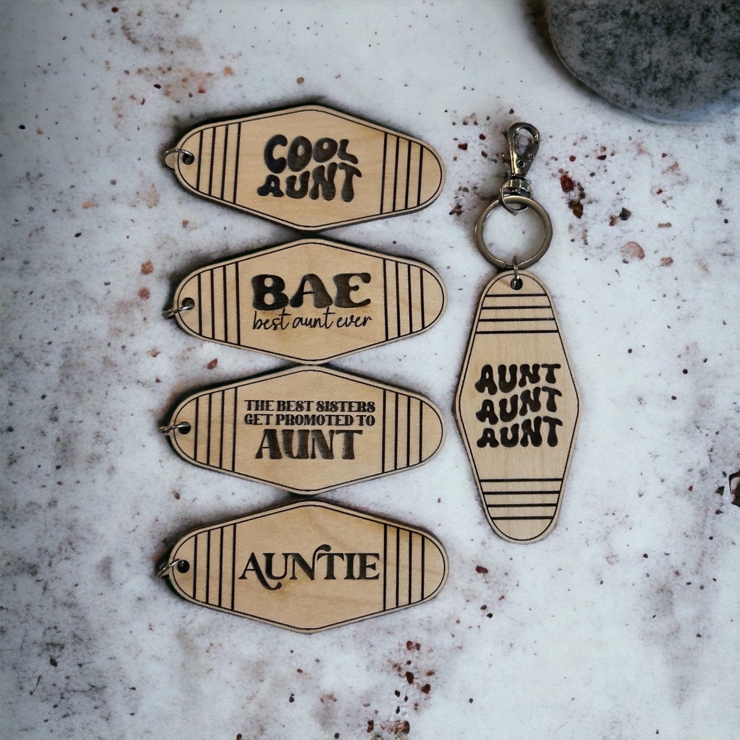 Motel Keychain SVG Aunt Retro Keychain File for Lasers - Etsy