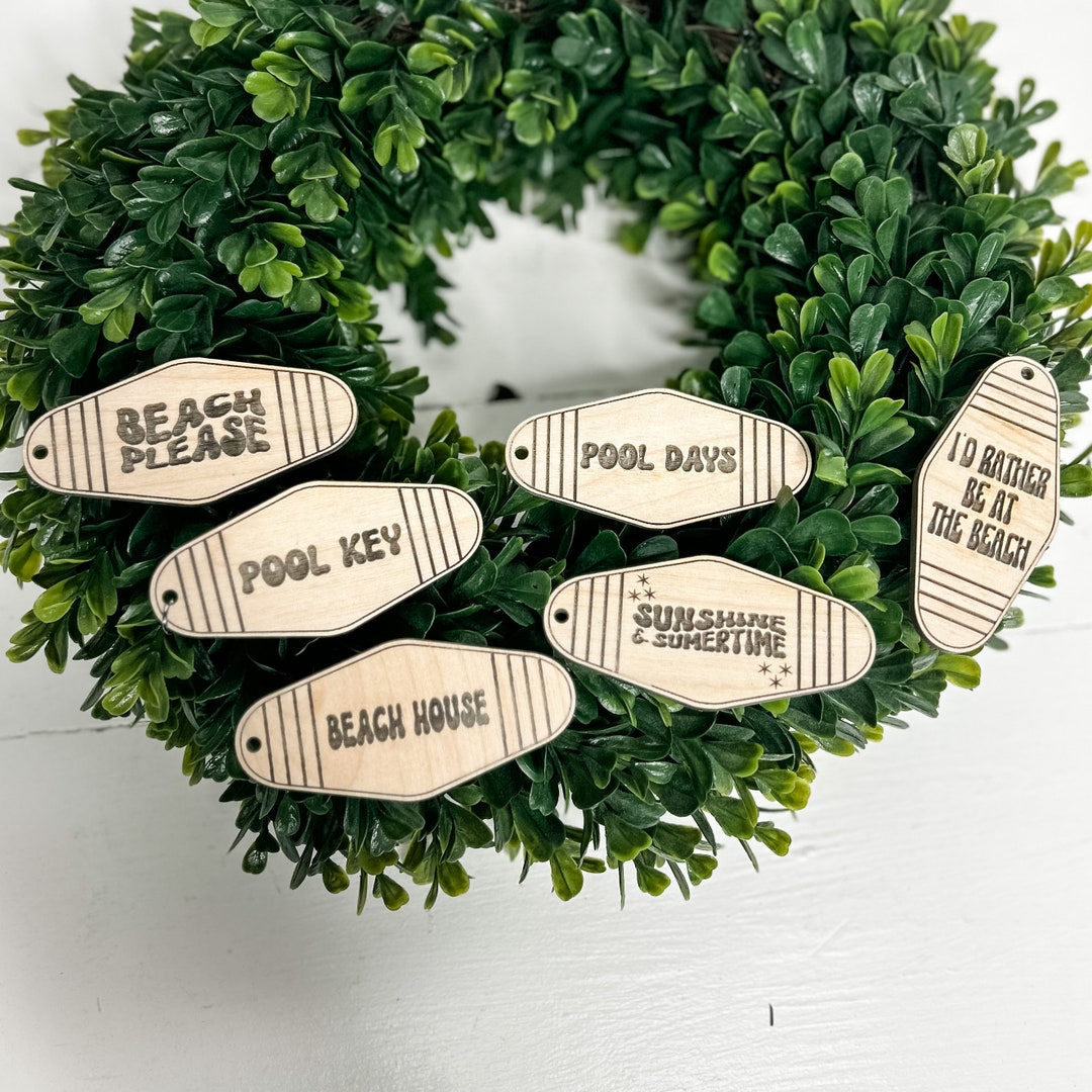 Motel Keychain SVG, Retro Keychain, File for Lasers, Glowforge, Beach ...