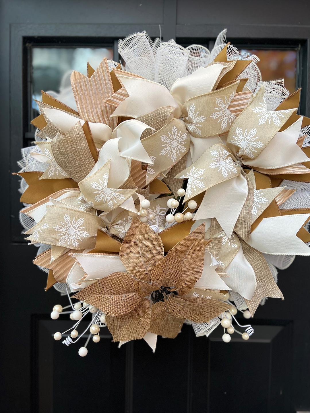 Elegant Neutral Christmas Wreath - Etsy