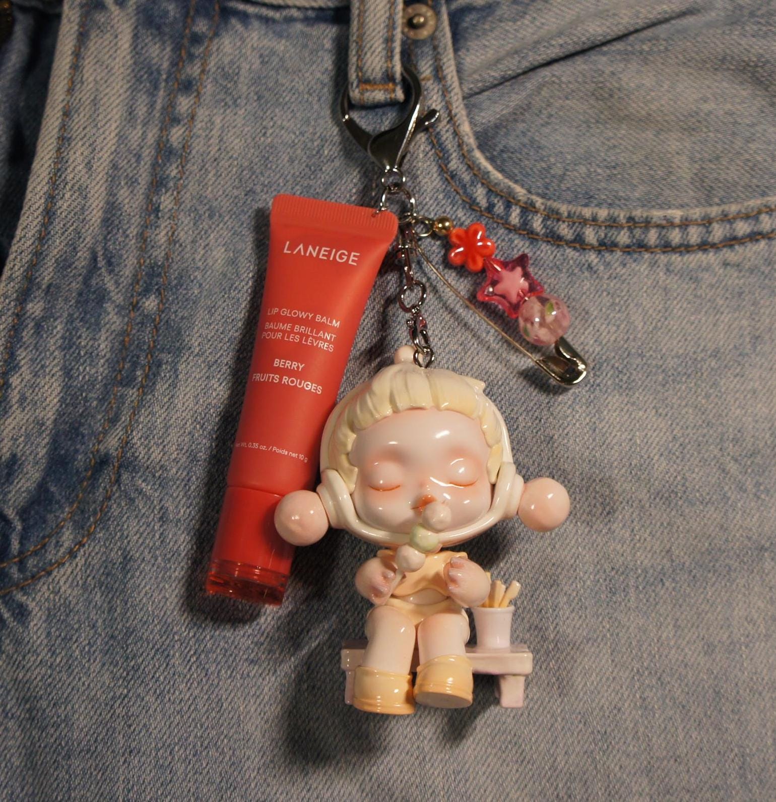 Skullpanda Keychain With Lip Balm - Bag Charm - Handmade - Popmart ...