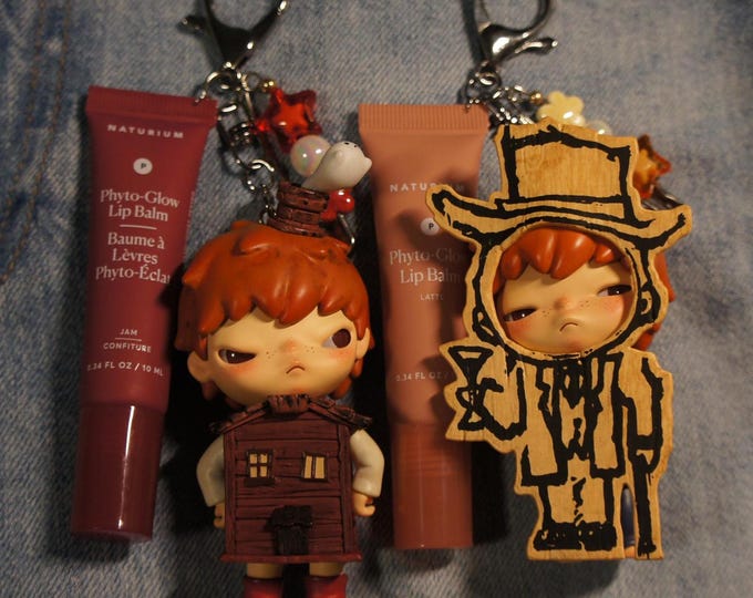 Hirono Keychain With Lip Balm - Bag Charm - Handmade - Popmart ...