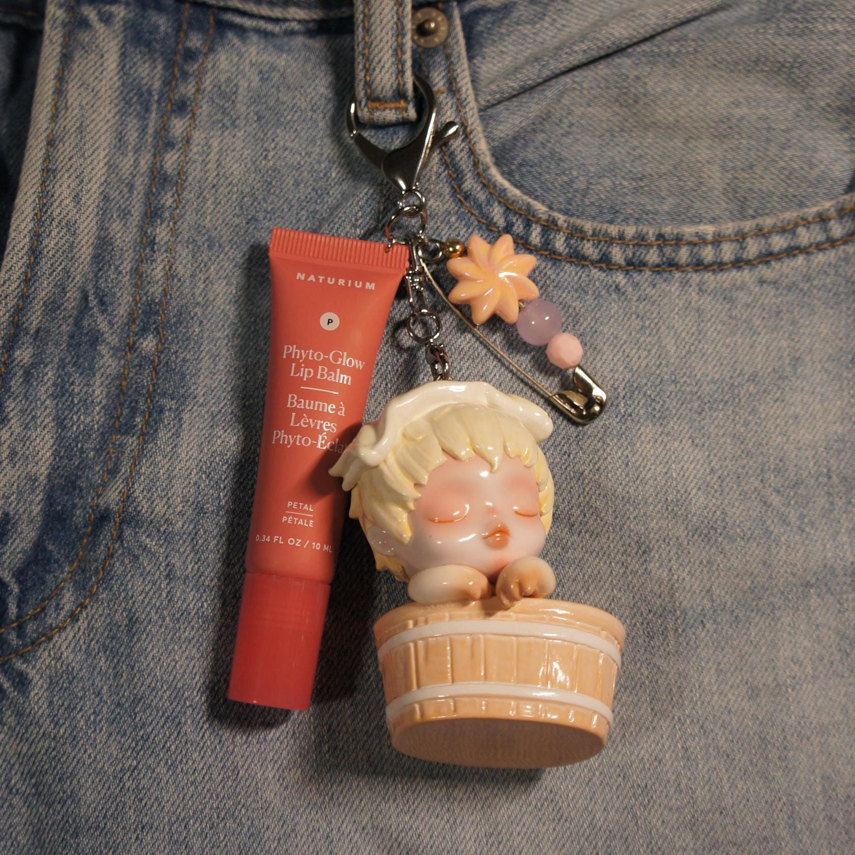 Skullpanda Keychain With Lip Balm - Bag Charm - Handmade - Popmart ...