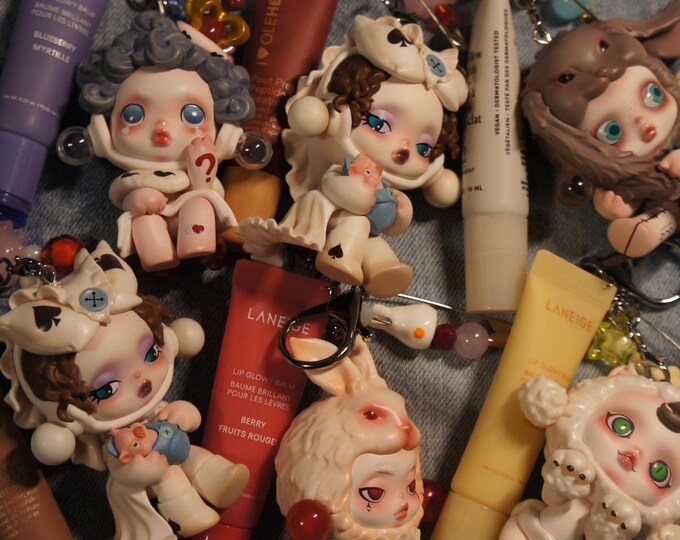 Skullpanda Keychain With Lip Balm - Bag Charm - Handmade - Popmart ...