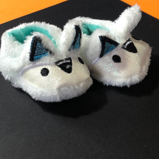 Arctic Fox Fuzzy Slippers for 18 Play Dolls Like American Girl or My ...