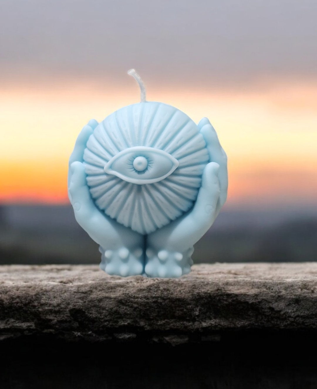 Evil Eye, Skull Eye Candle, Hand Crystal Ball Candle, Eye in Hands ...