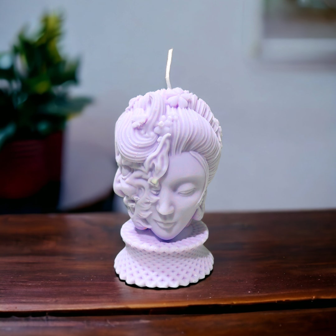 Beauty and the Beast Candle, Demon Woman, Hand Made, Scented, House ...