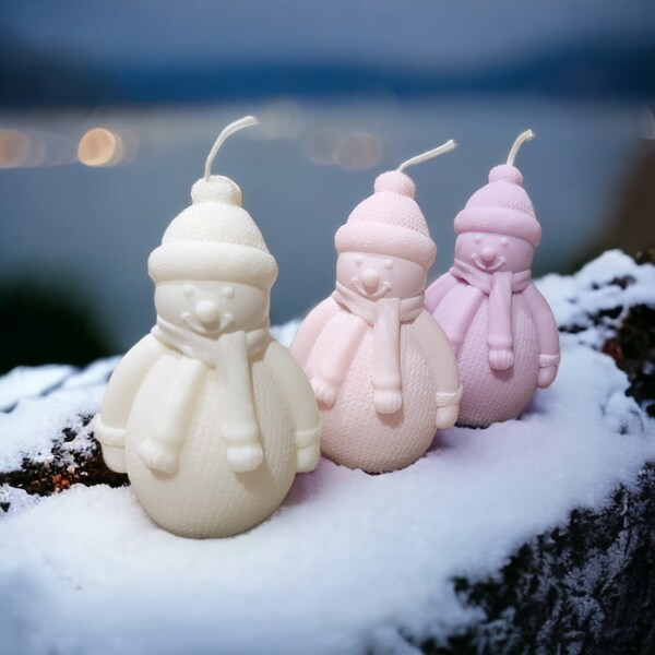 Snowman Candle - Etsy
