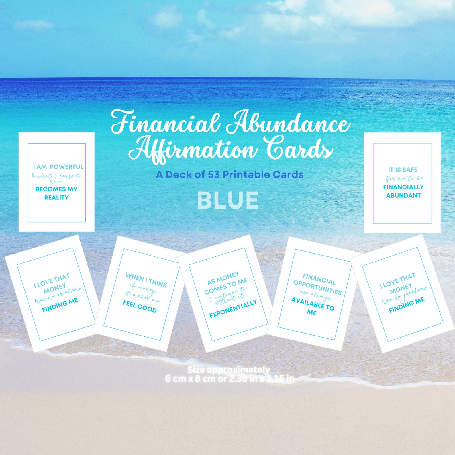 Financial Abundance Affirmation Cards Deck, 53 Affirmation Card ...