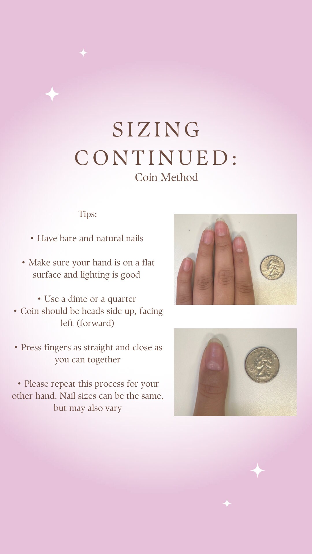 Coin Method Sizing - Etsy