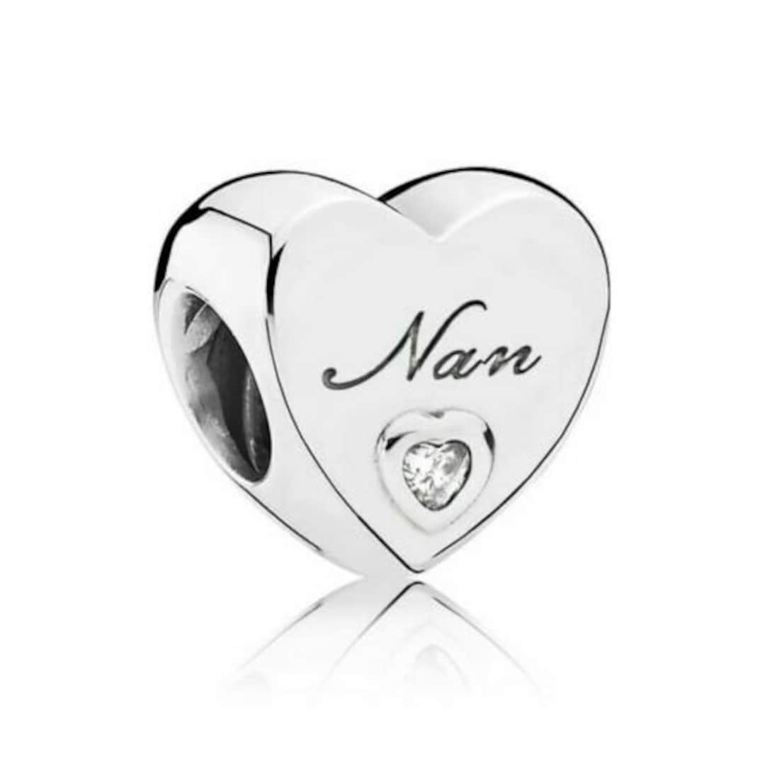 Pandora Nan's Love Heart Charm Charm ALE S925 Sterling - Etsy
