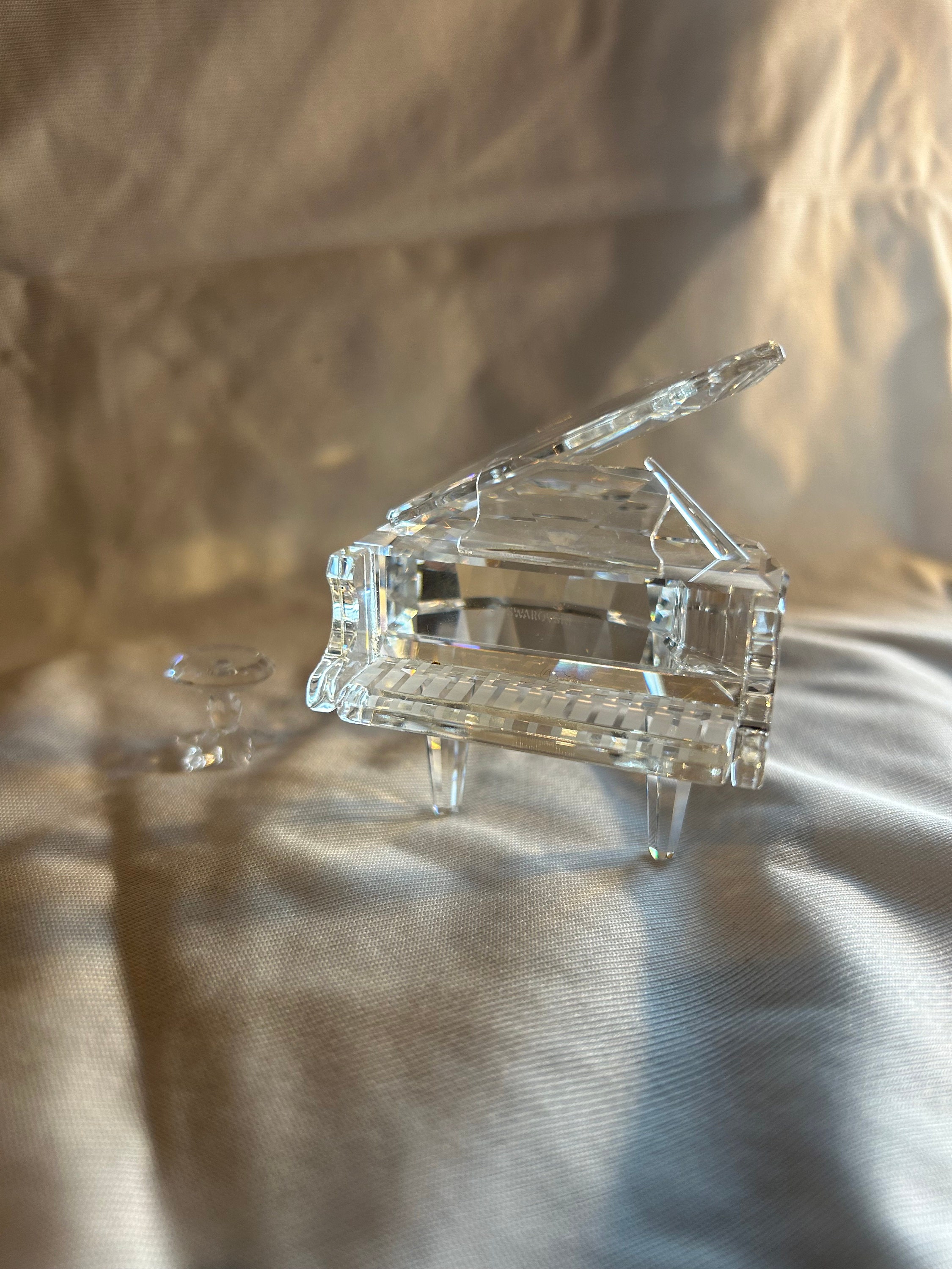 Swarovski Silver Crystal Grand Piano With Box - Etsy