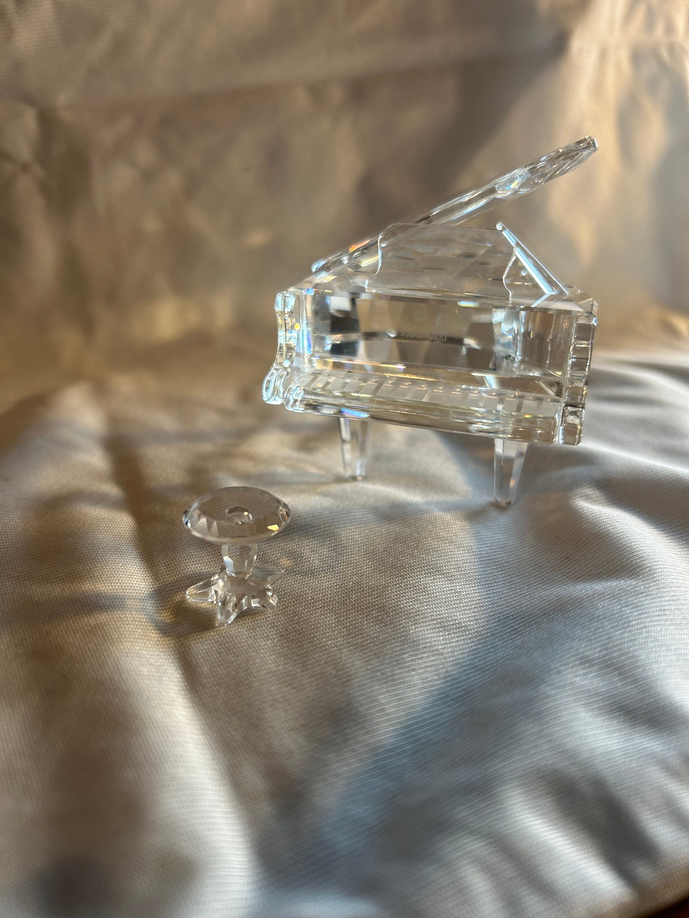 Swarovski Silver Crystal Grand Piano With Box - Etsy