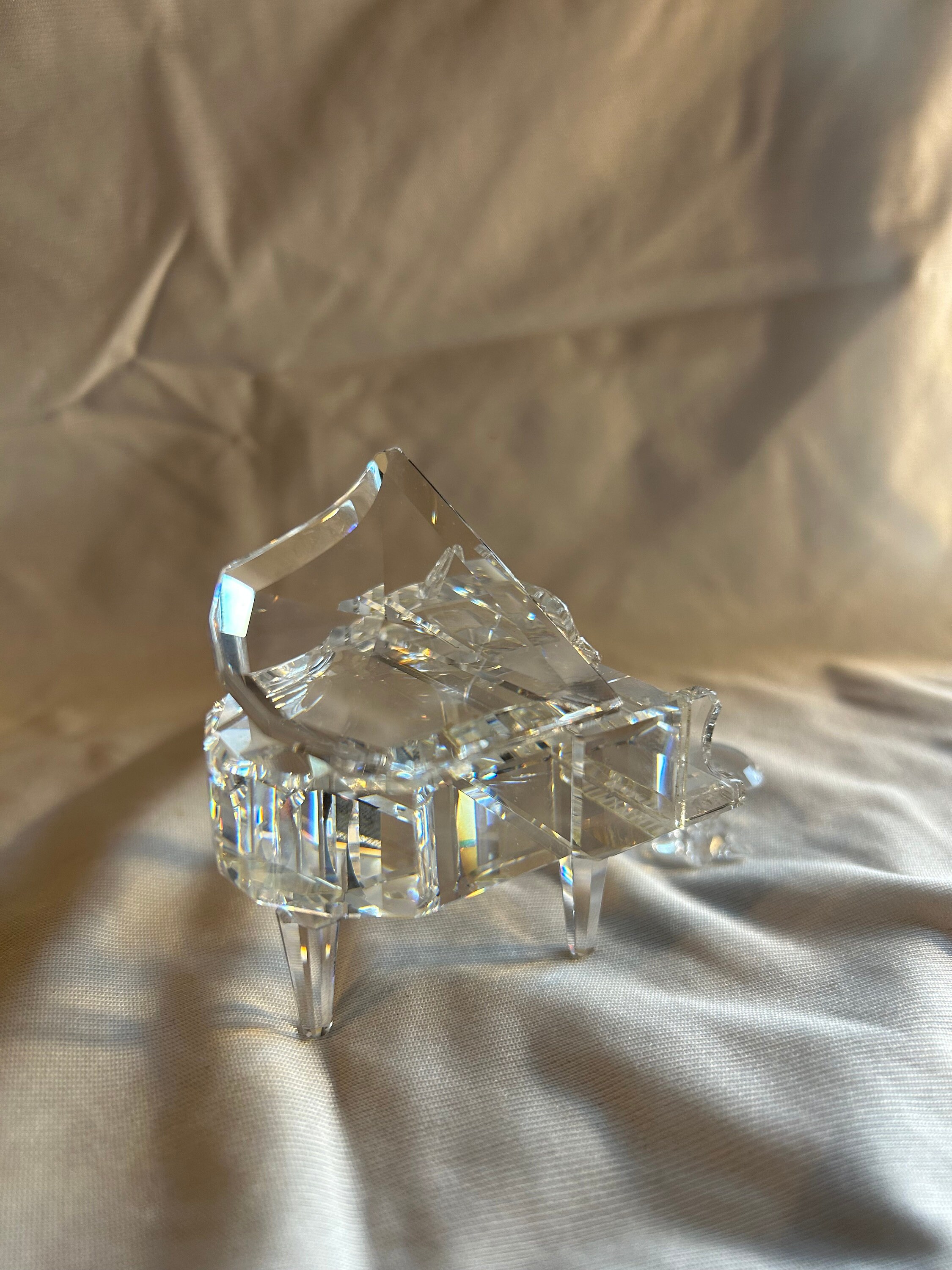 Swarovski Silver Crystal Grand Piano With Box - Etsy