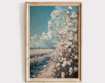 Cotton Field Print - Etsy