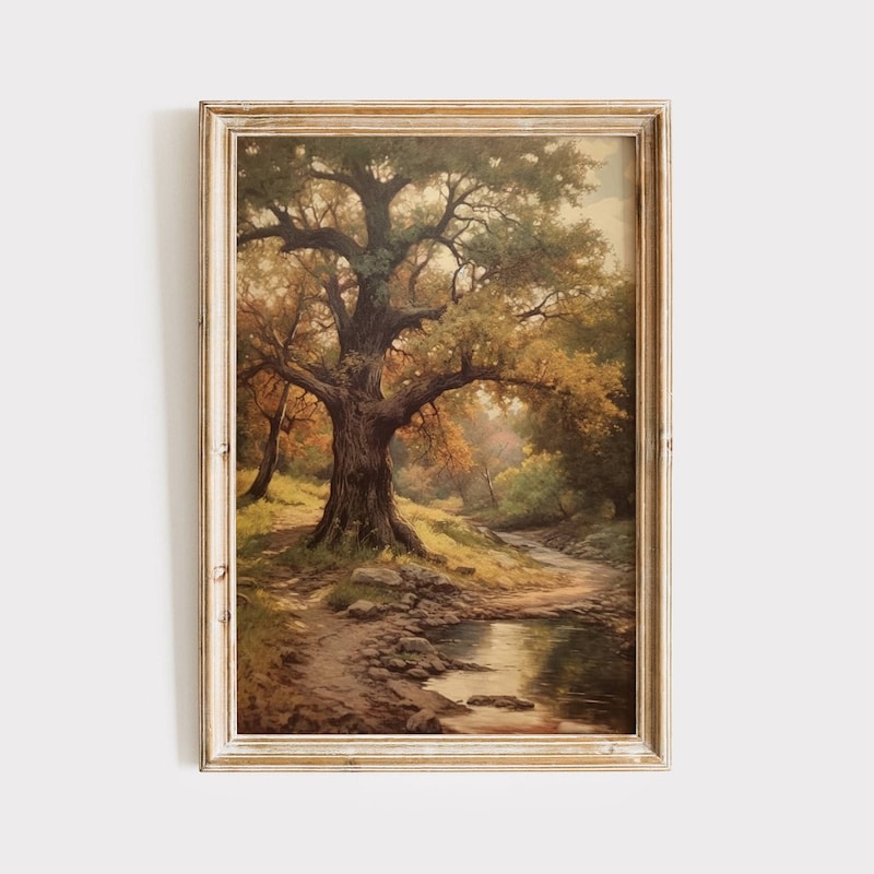 Oak Tree Stream Landscapes - Etsy
