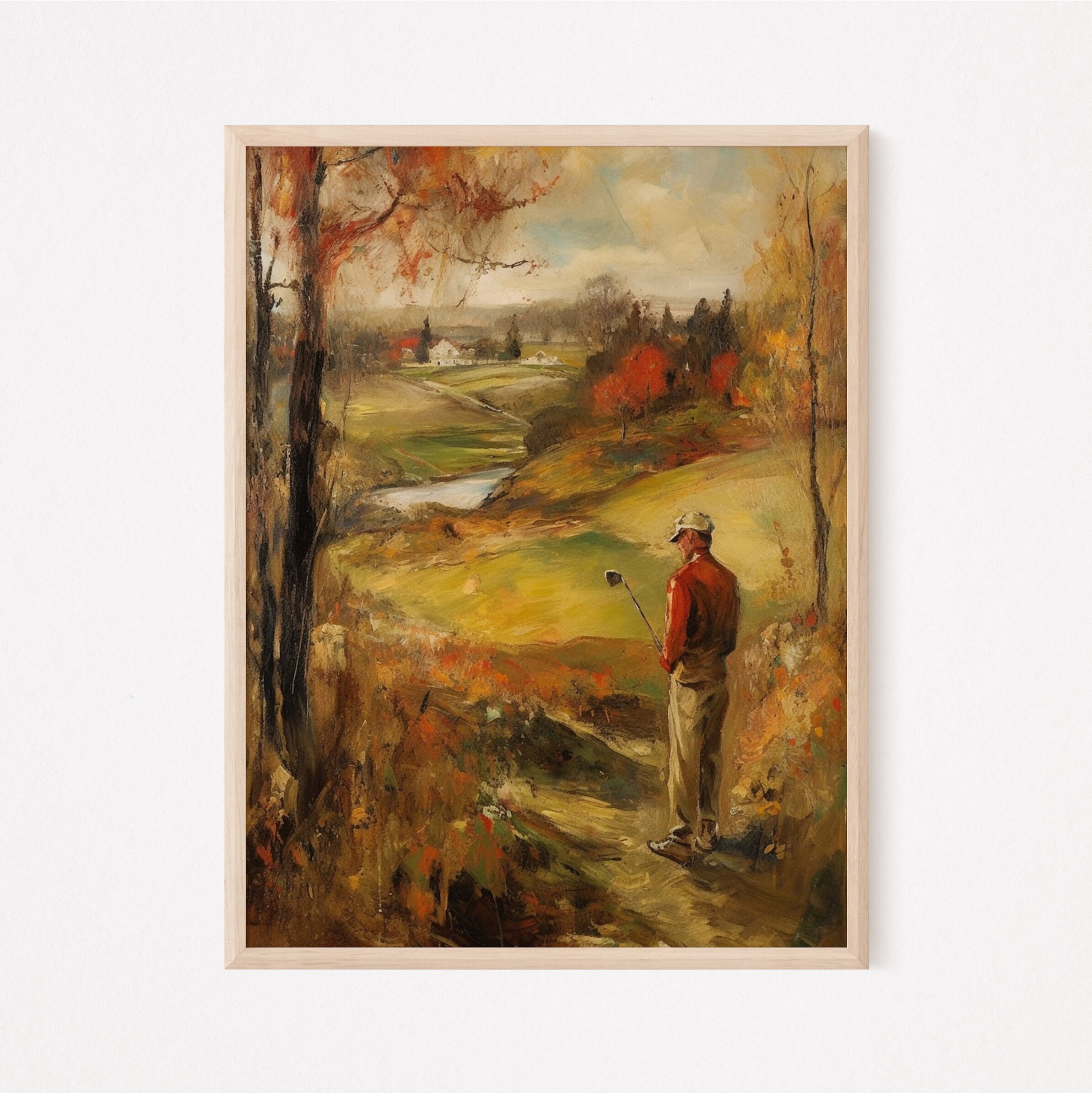 Golf Painting Download | Golfer Digital Print | Golfing Printable Wall ...