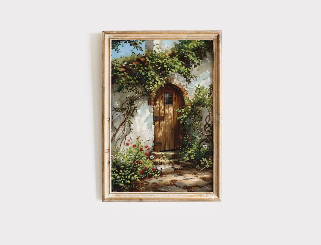 Vintage Cottage Painting Download, Cottagecore Artful Art Printable ...
