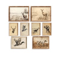 Vintage Hunting Nursery Wall Art Set, Fishing Boy Print, Bass, Trout ...