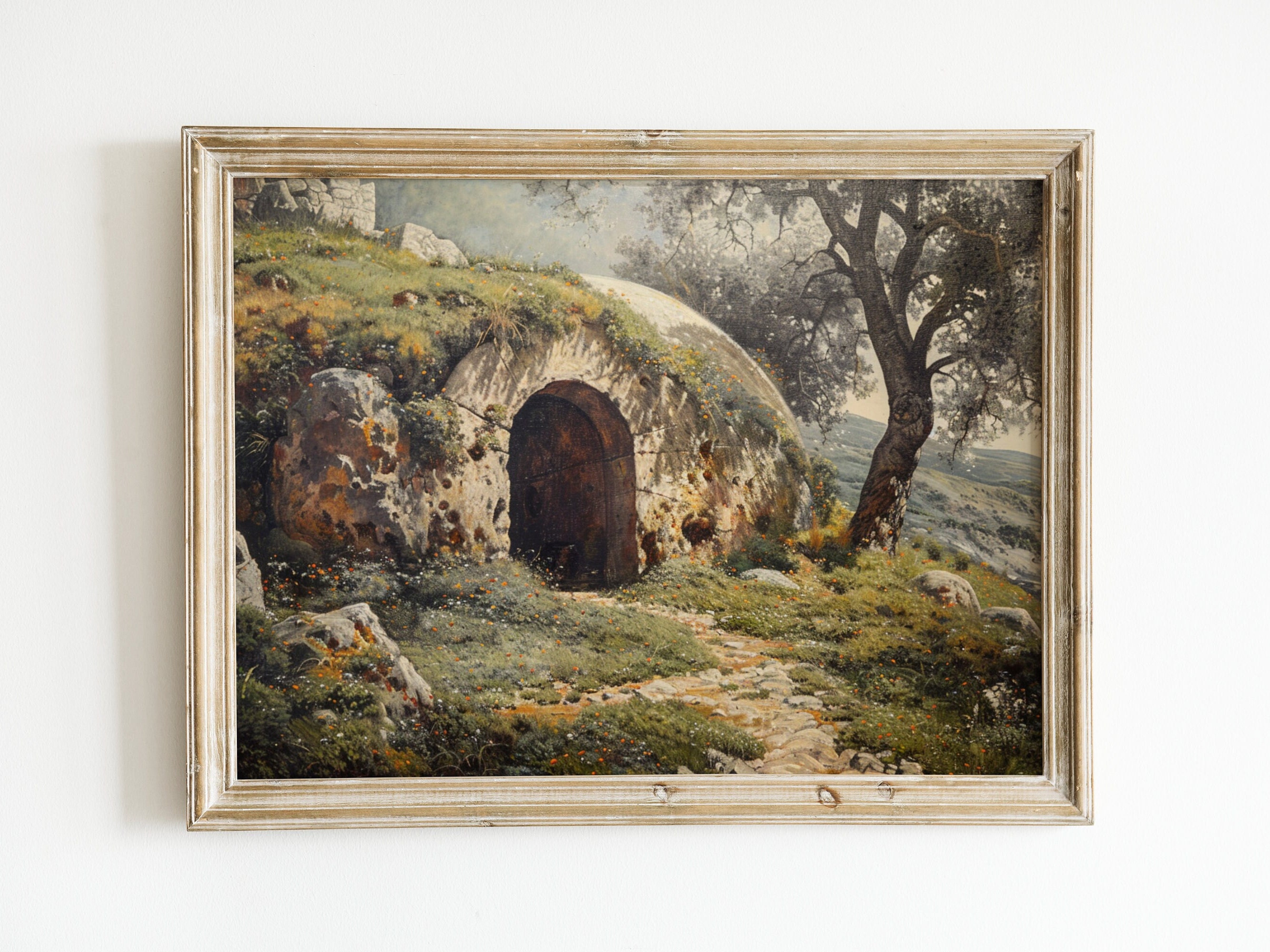 Empty Tomb of Jesus Painting Download, Christian Printable Wall Art ...