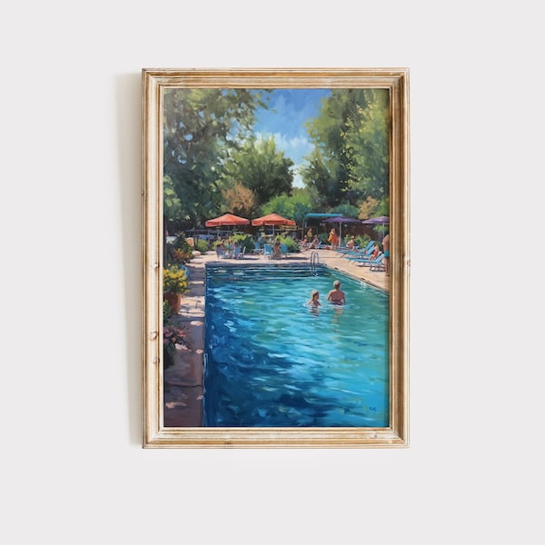 Pool Painting - Etsy