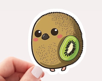 Kiwi Sticker, Fruit Sticker, Cute Kawaii Kiwi Kiss-cut Sticker - Etsy