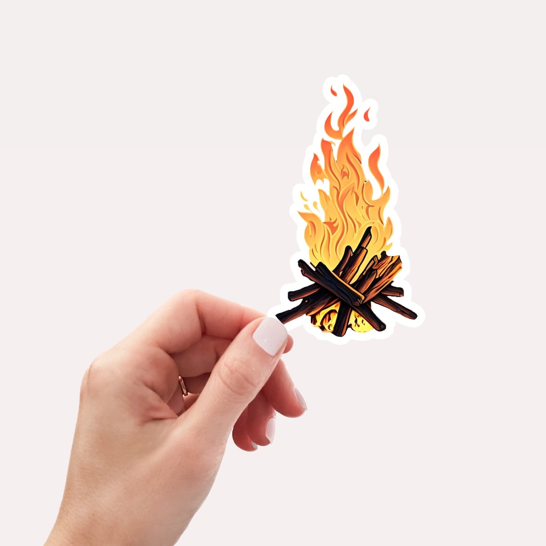 Cozy Campfire Vinyl Sticker/decal, Camping Sticker for Laptop, Camping ...