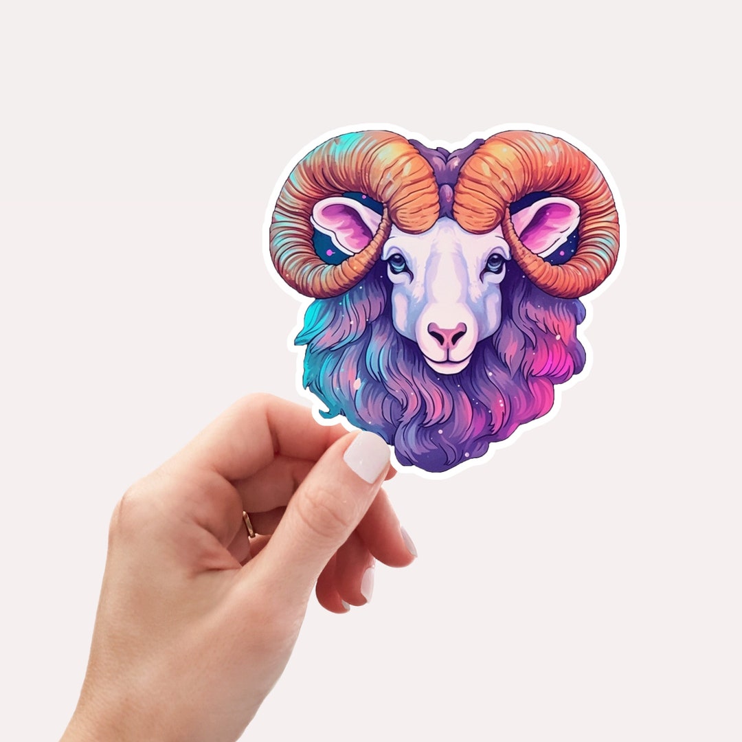 Spirit Ram Vinyl Sticker, Ram Sticker, Spirit Animal Sticker, Aries ...