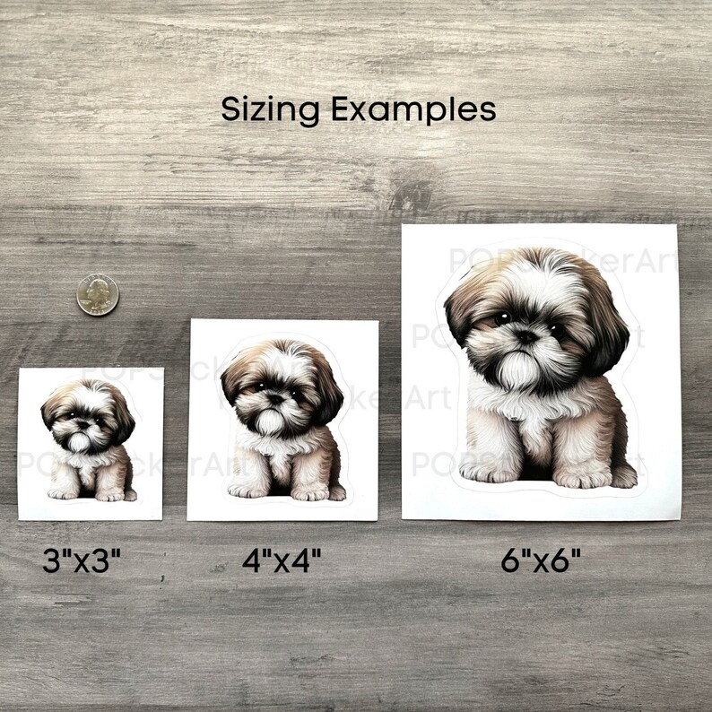 Cute Shih Tzu Sticker Vinyl Sticker Shih Tzu Puppy Black - Etsy