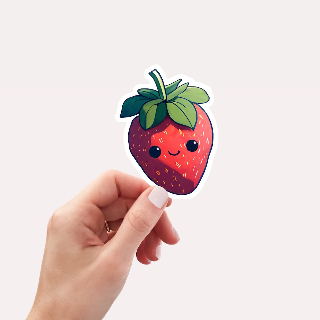 Cute Strawberry Sticker, Strawberry Sticker, Strawberry Lover Sticker ...