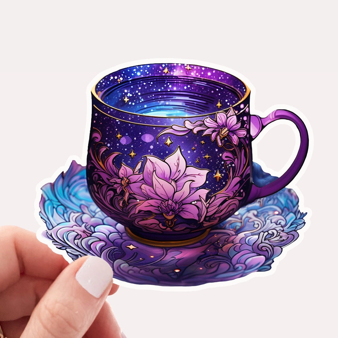 Magic Cup of Tea Vinyl Sticker, Magical Teacup Sticker, Pretty Teacup ...